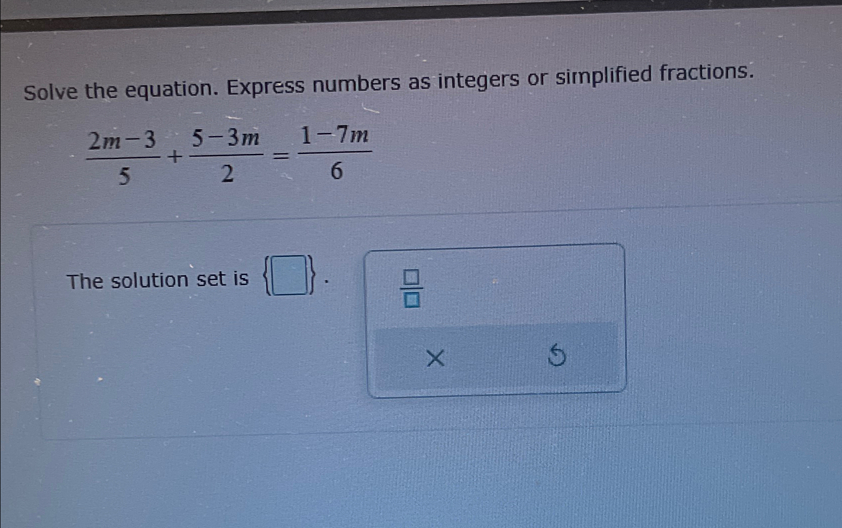 Solved Solve the equation. Express numbers as integers or | Chegg.com