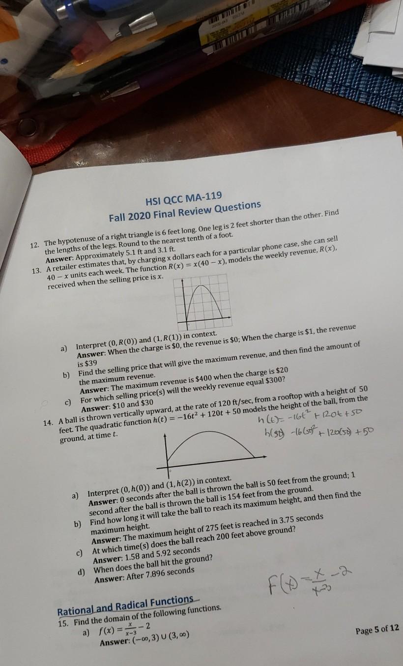 Solved HSI QCC MA-119 Fall 2020 Final Review Questions 12. | Chegg.com