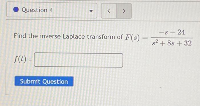 Solved Find the Laplace transform, F(s) of the function | Chegg.com