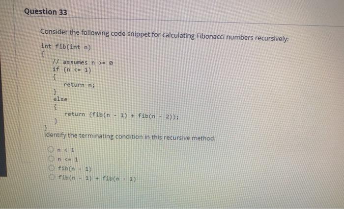 Solved Question 31 Which one of the following code snippets | Chegg.com