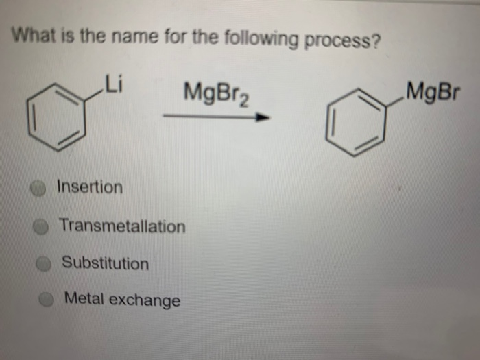 Solved What is the name for the following process? MgBr2 | Chegg.com