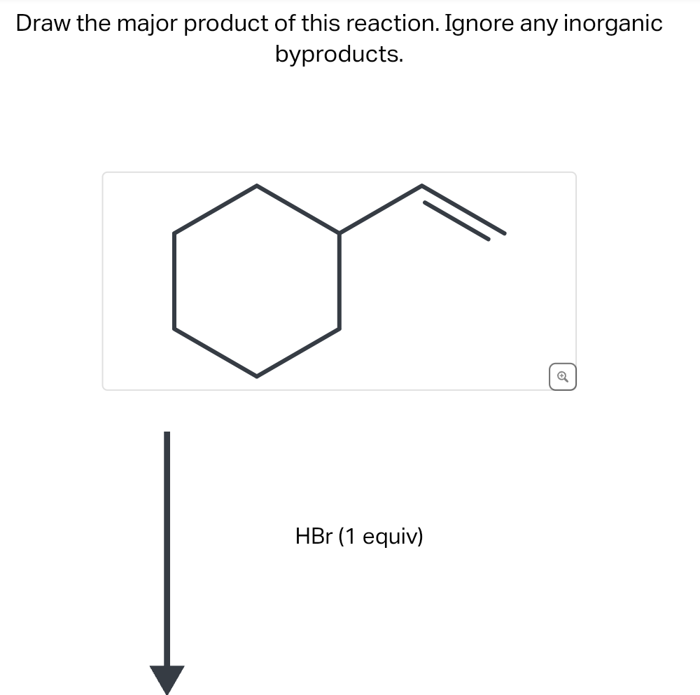 Solved Draw the major product of this reaction. Ignore any | Chegg.com