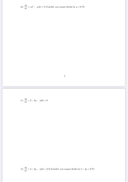 Solved Method to solve 1st order ODES: Separation of | Chegg.com