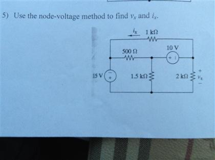 Solved Use the node-voltage method to find vx and ix. | Chegg.com