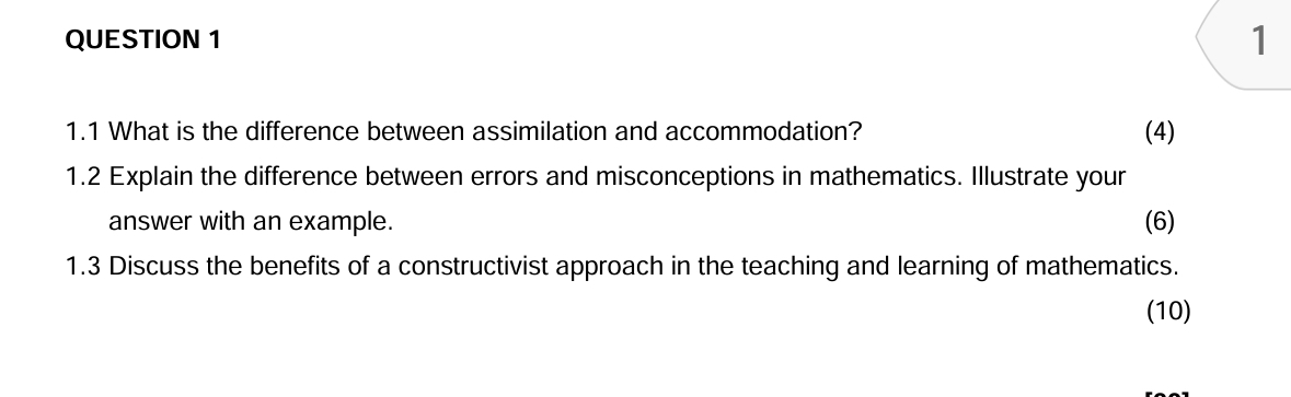 Solved QUESTION 111.1 ﻿What is the difference between | Chegg.com