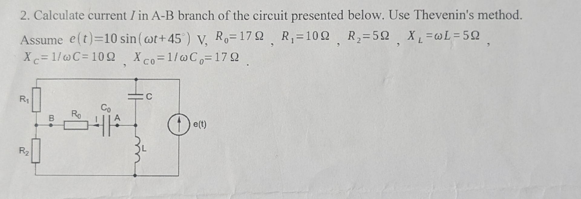 Solved Calculate current I in A-B branch of the circuit | Chegg.com