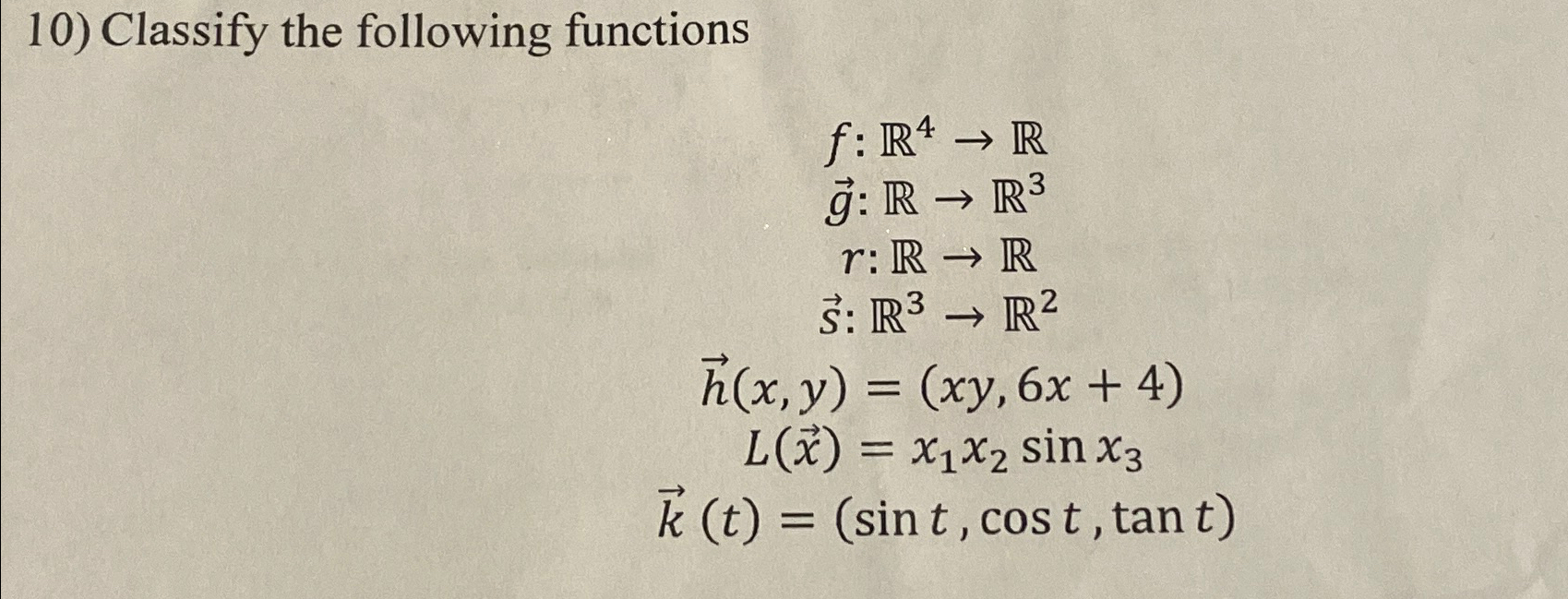 Solved Classify the following | Chegg.com