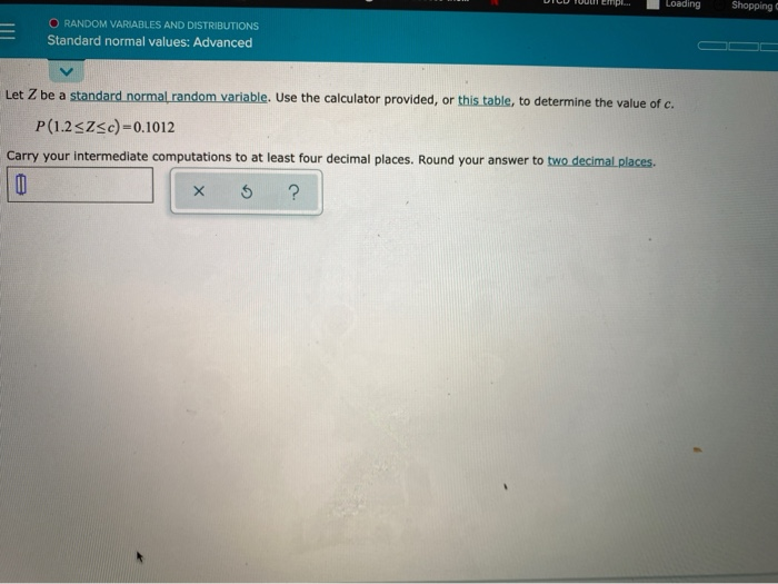 Solved - O RANDOM VARIABLES AND DISTRIBUTIONS Standard | Chegg.com