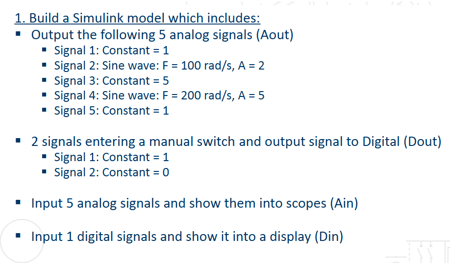 1. ﻿Build a Simulink model which includes: - ﻿Output | Chegg.com