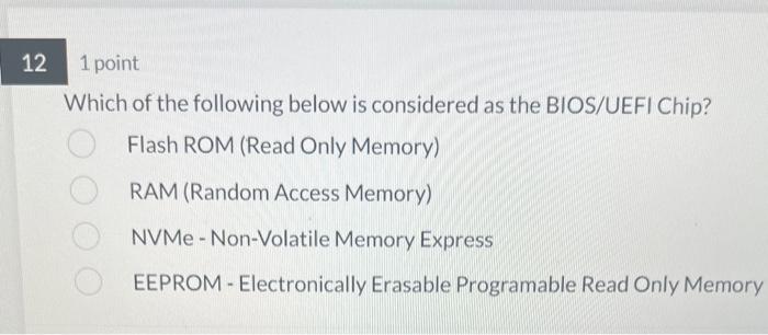Solved 1 point Which of the following below is considered as | Chegg.com