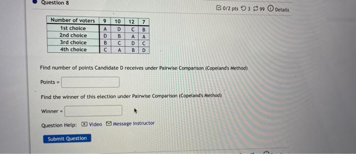 Solved Question 8 B0/2 pts 3 899 Details Number of voters | Chegg.com
