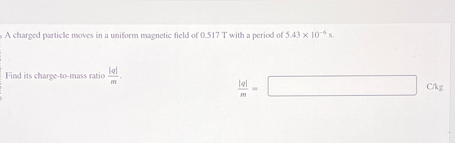 Solved A charged particle moves in a uniform magnetic field | Chegg.com