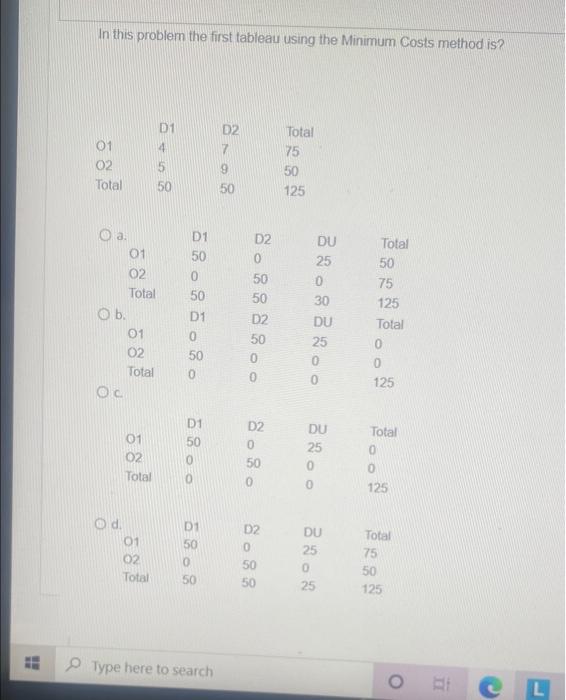 Solved In this problem the first tableau using the Minimum | Chegg.com