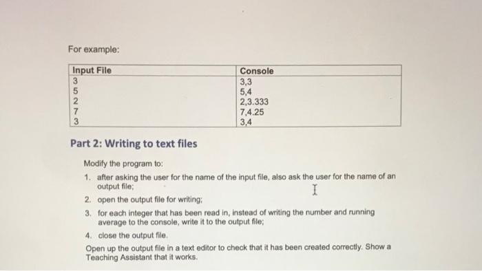 Solved Part 1: Reading from text files Simple calculations | Chegg.com