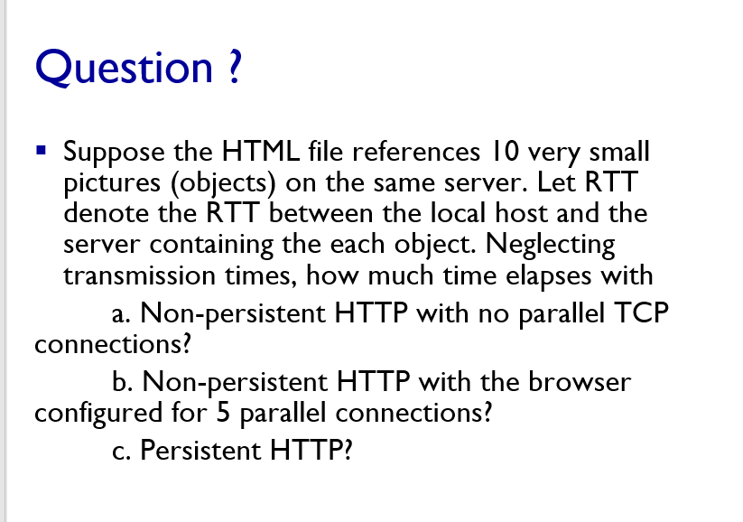 Solved Question?Suppose the HTML file references 10 ﻿very | Chegg.com