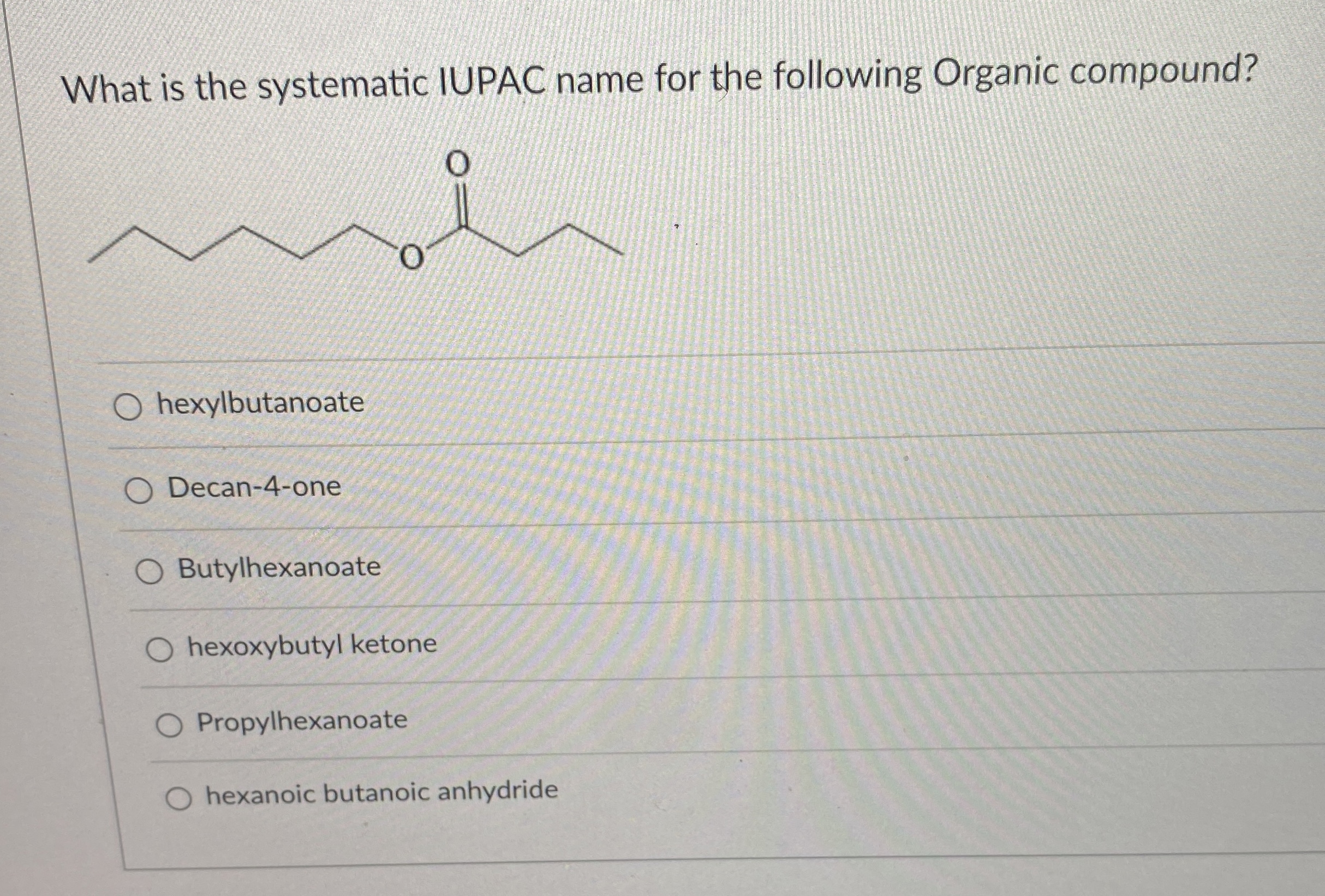 Solved What is the systematic IUPAC name for the following | Chegg.com