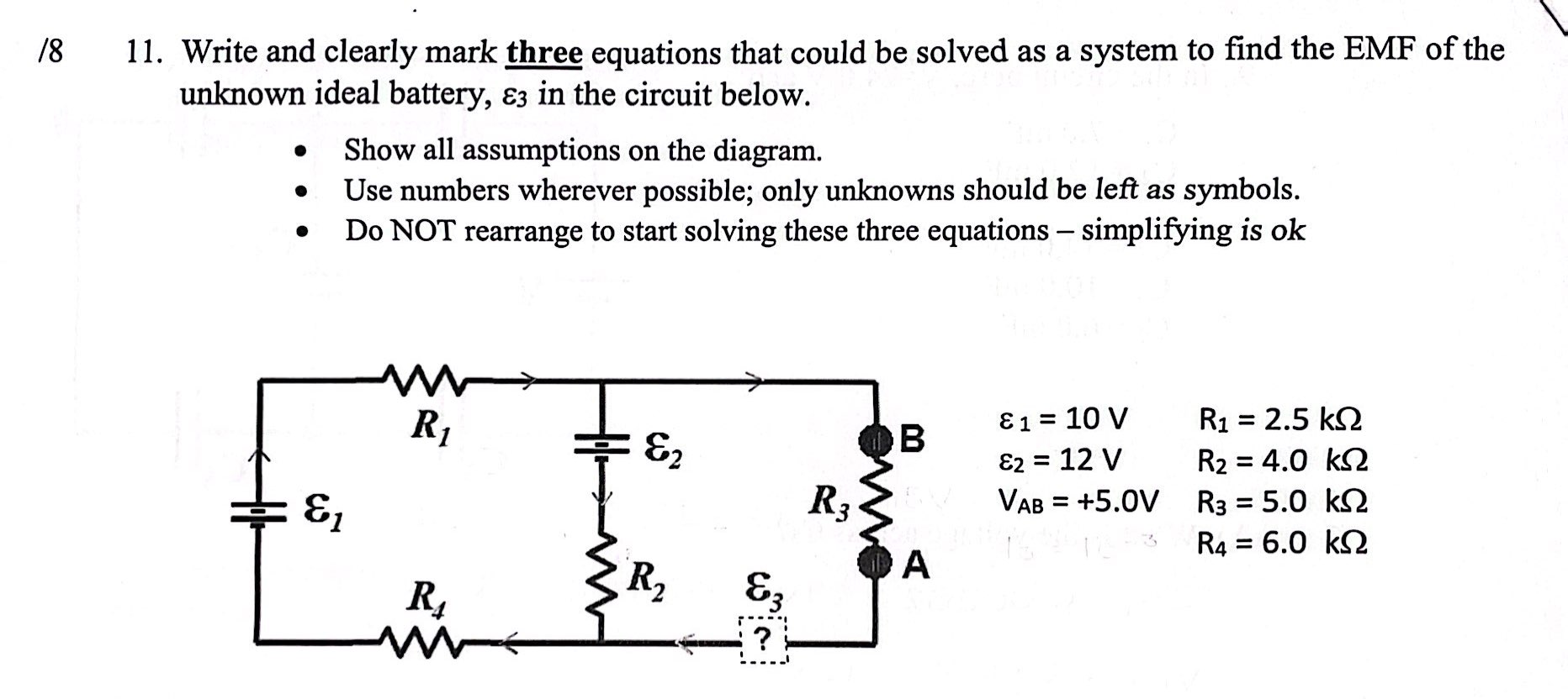 Solved 1. Write and clearly mark three equations that could | Chegg.com Solved 1. Write and clearly mark three equations that could | Chegg.com