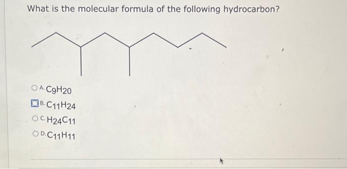Solved What is the molecular formula of the following | Chegg.com
