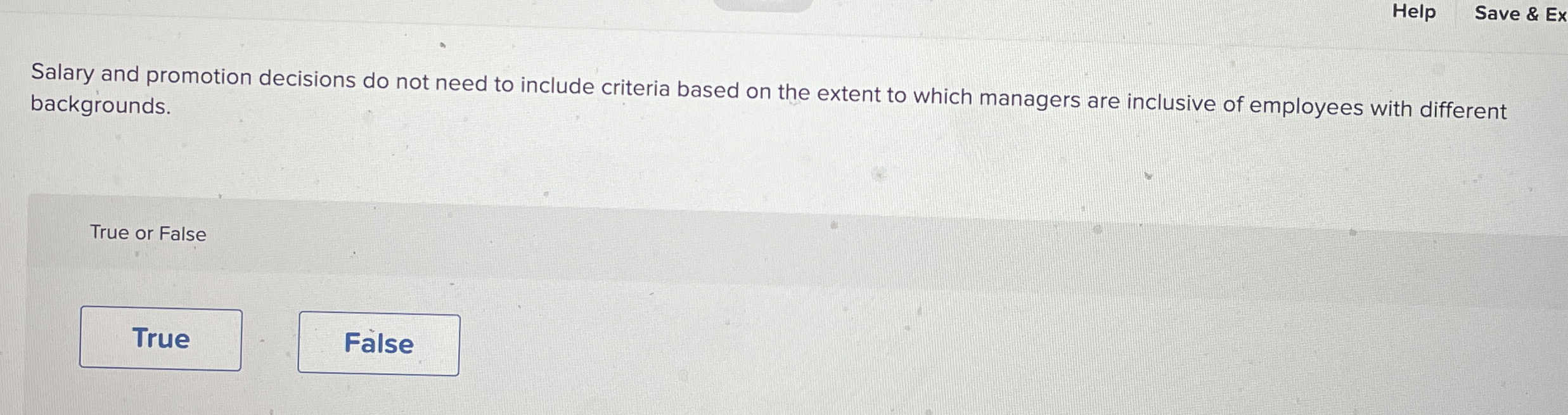 Solved Salary and promotion decisions do not need to include | Chegg.com