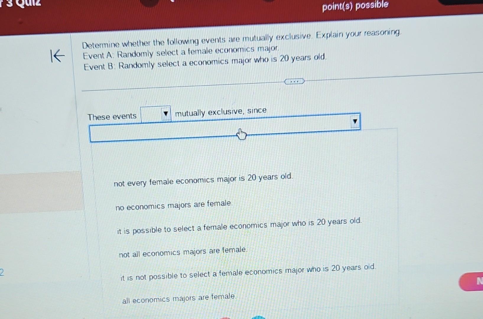 Determine whether the following events are mutually | Chegg.com