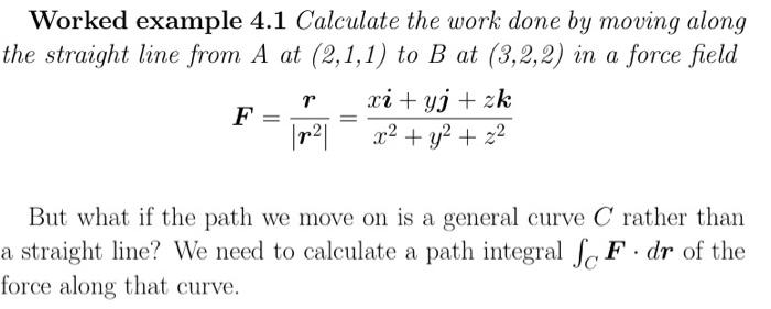 Solved Worked example 4.1 Calculate the work done by moving | Chegg.com
