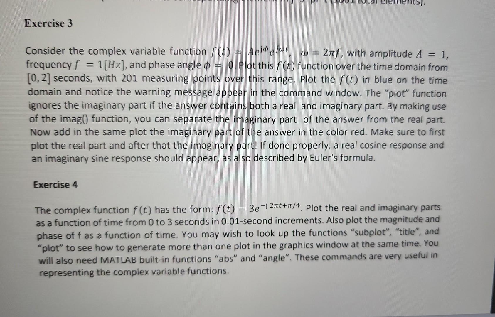 Solved Consider the complex variable function | Chegg.com