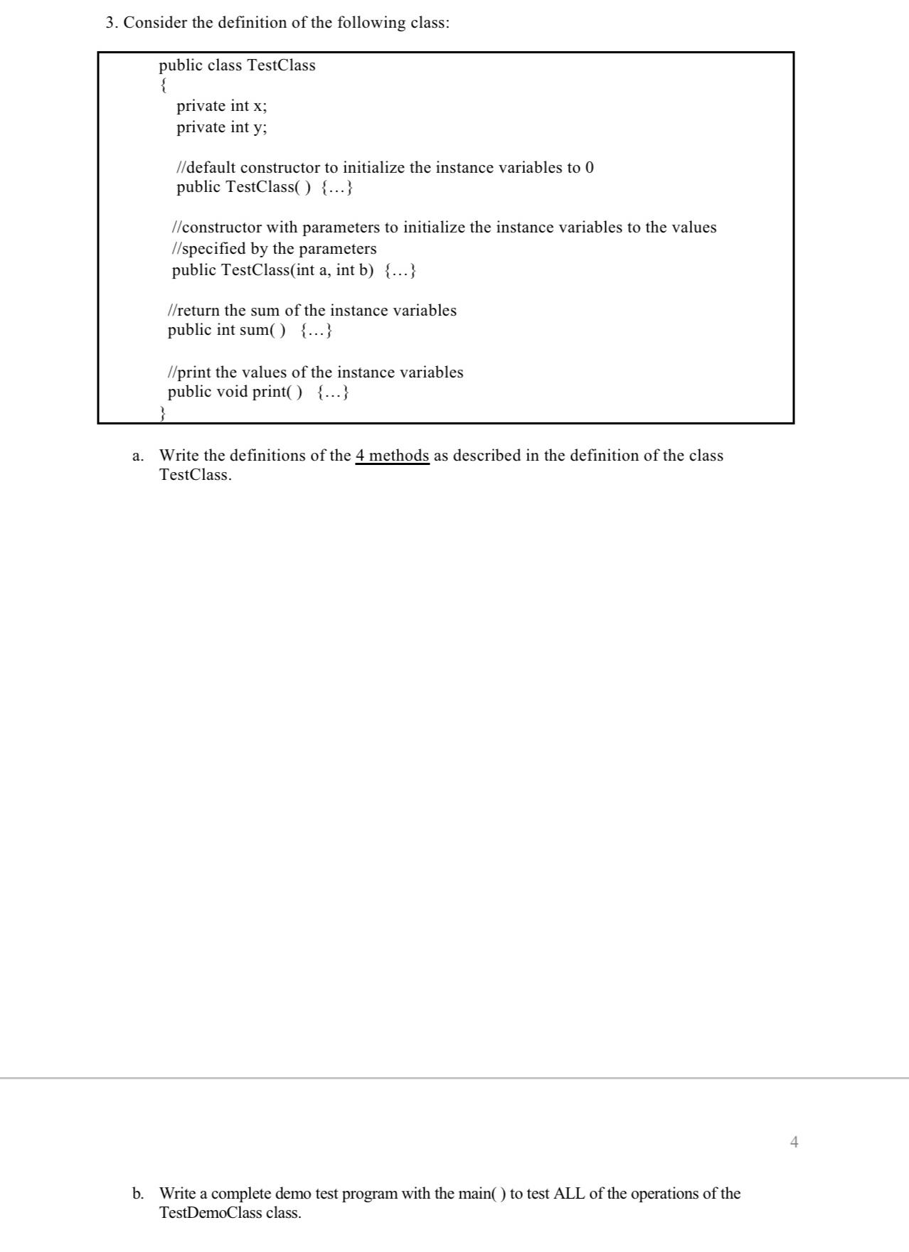 Solved Consider the definition of the following class:public | Chegg.com
