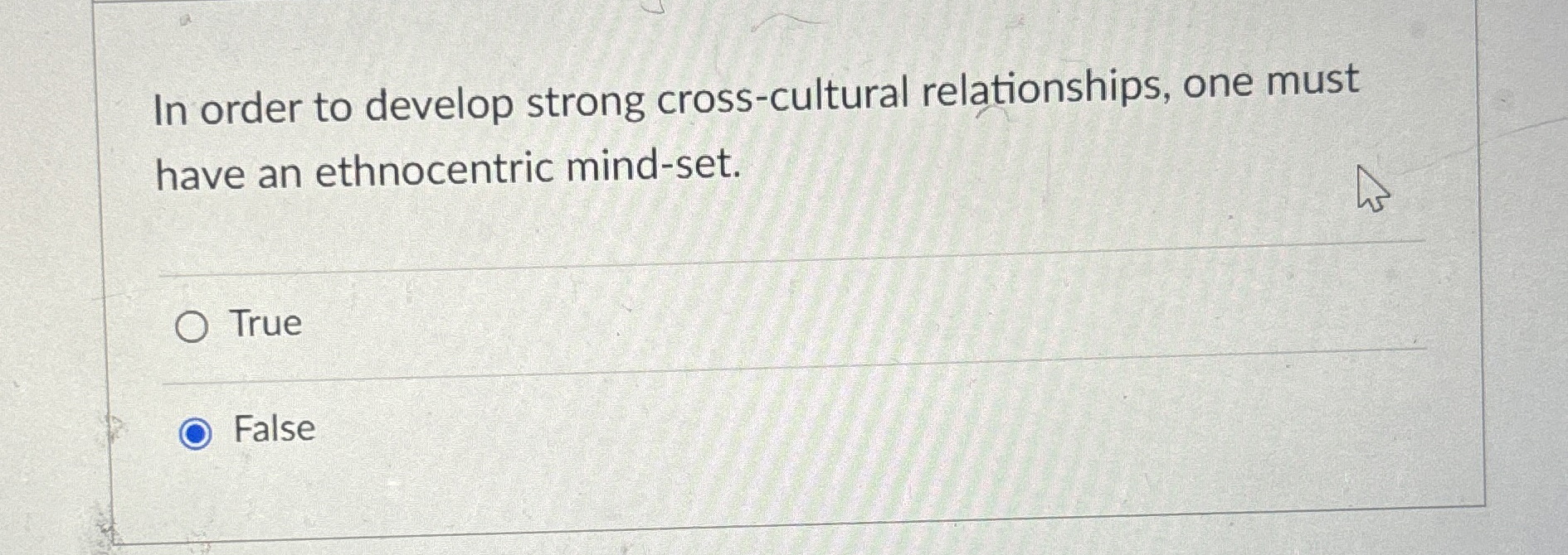 Solved In order to develop strong cross-cultural | Chegg.com