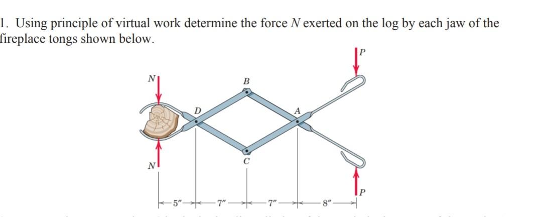 Solved Using principle of virtual work determine the force N | Chegg.com