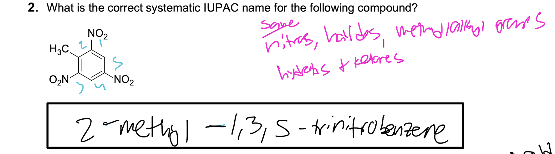 Solved What is ﻿the correct systematic IUPAC name for the | Chegg.com