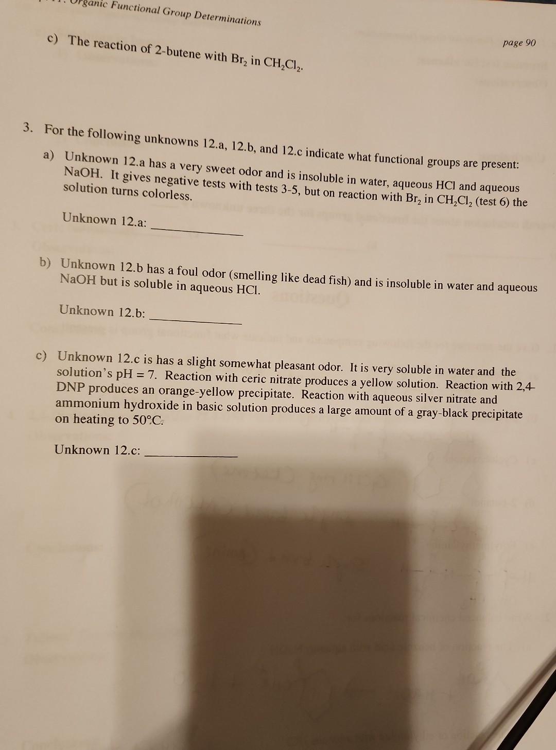 Solved c) The reaction of 2-butene with Br2 in CH2Cl2. page | Chegg.com