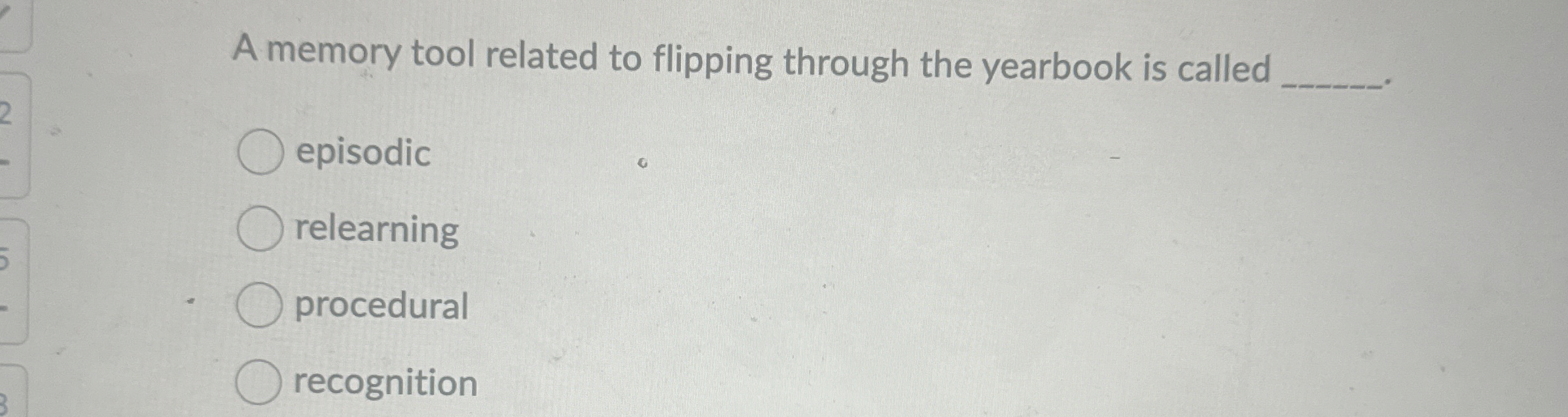 Solved A memory tool related to flipping through the | Chegg.com