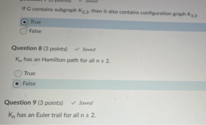 Solved If G contains subgraph K3,3, then it also contains | Chegg.com