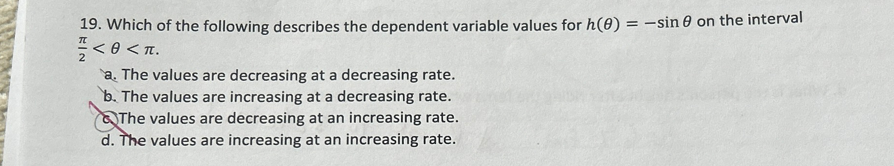 Solved Which of the following describes the dependent | Chegg.com