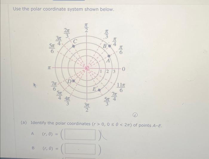 Solved Use the polar coordinate system shown below. (a) | Chegg.com