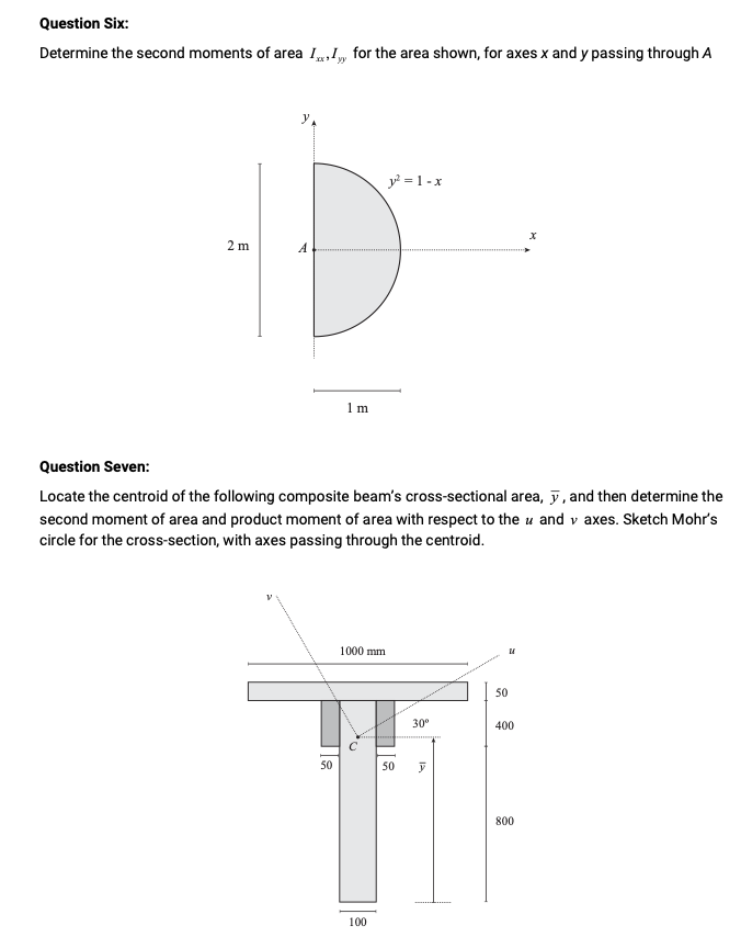 Solved Question One:For the cross-section shown below:a) | Chegg.com