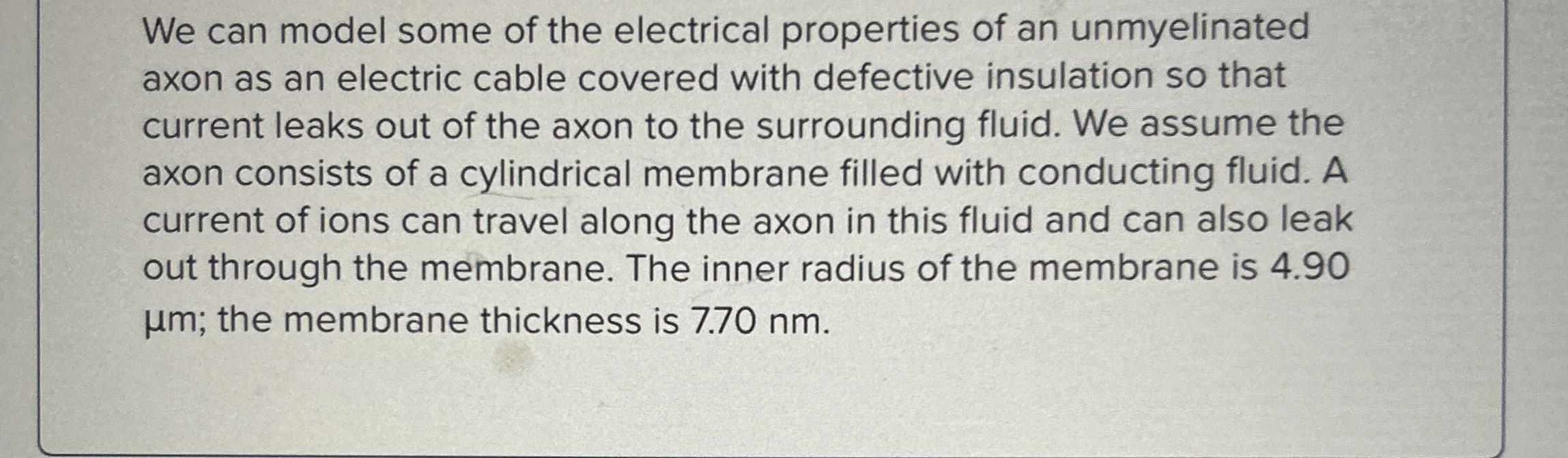 Solved We can model some of the electrical properties of an | Chegg.com