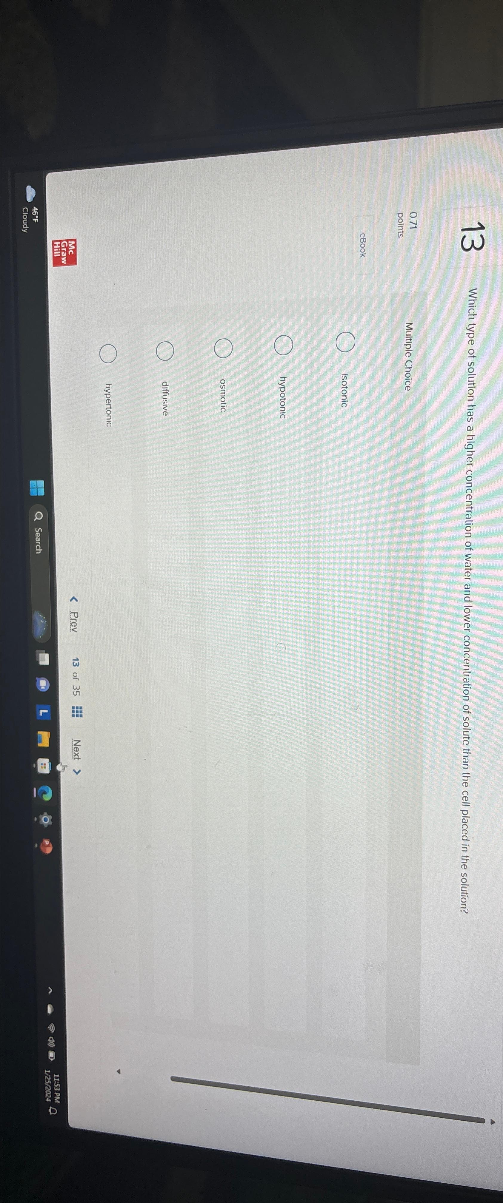 Solved 13 ﻿which type of solution has a higher concentration | Chegg.com
