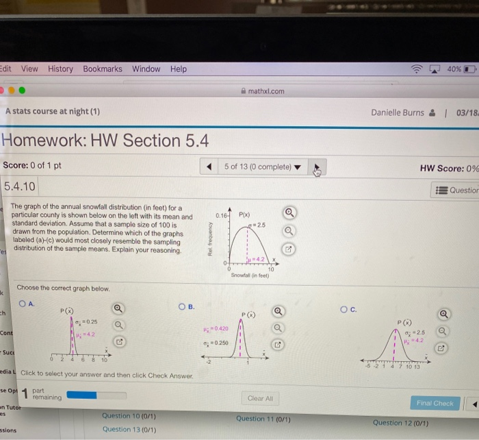 Solved Edit View History Bookmarks Window Help 40%D | Chegg.com