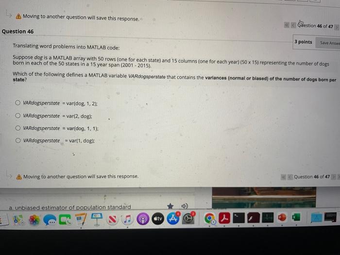Solved Translating word problems into MATLAB code: 3 points | Chegg.com