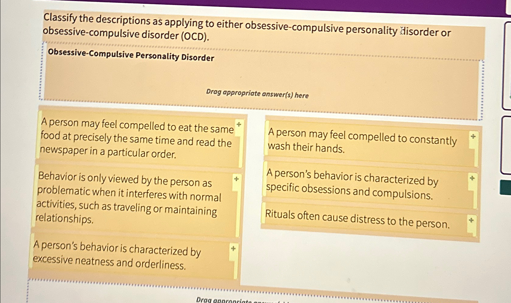 Solved Classify the descriptions as applying to either | Chegg.com