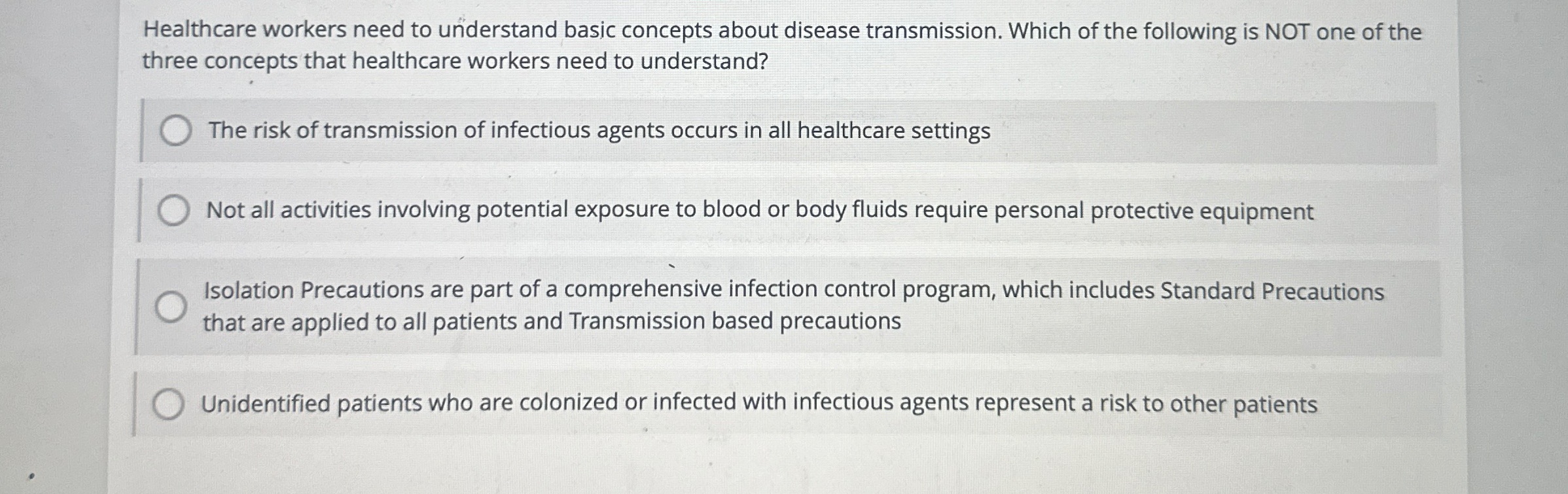 Solved Healthcare workers need to understand basic concepts | Chegg.com