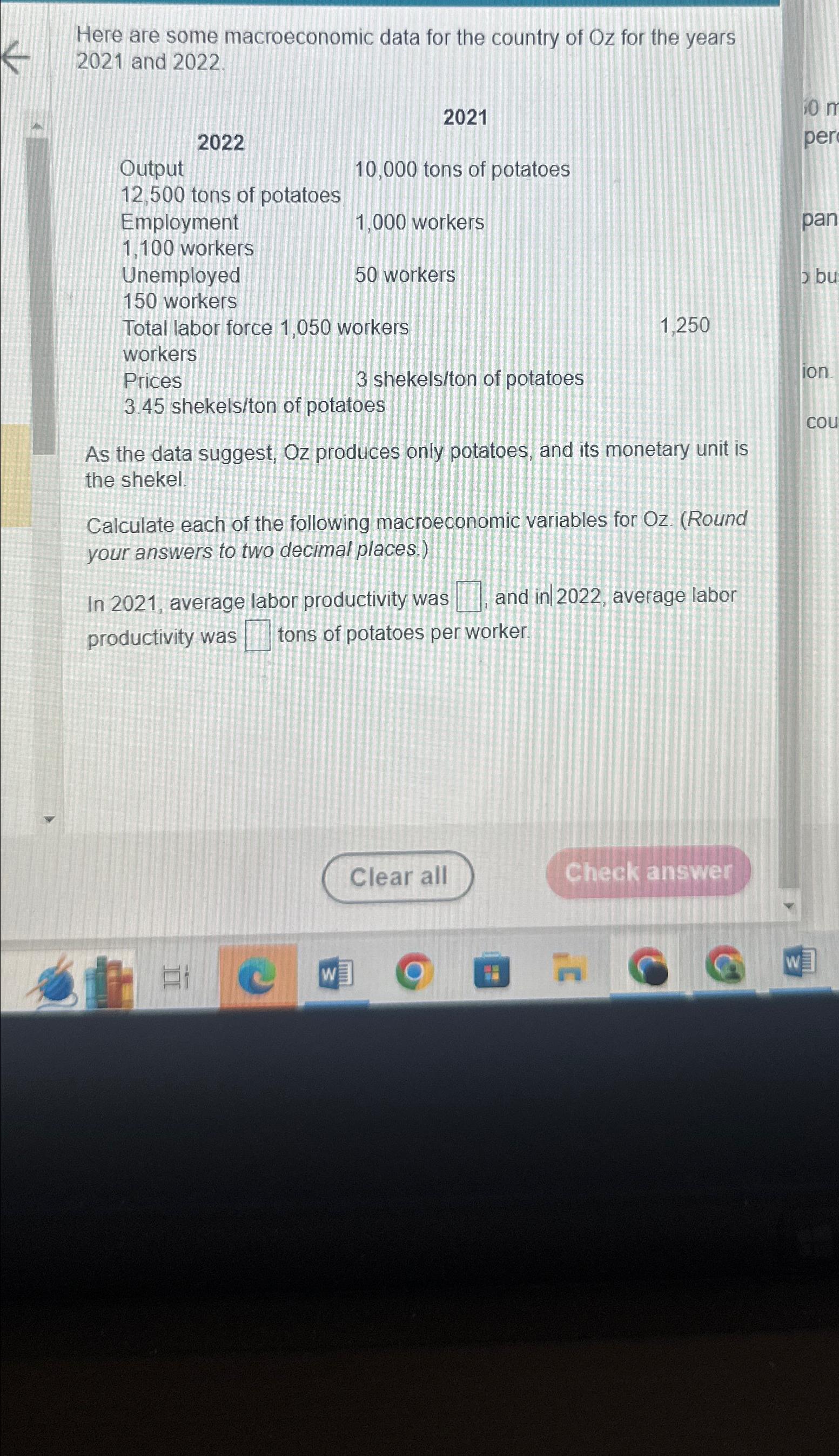 Solved Here are some macroeconomic data for the country of | Chegg.com