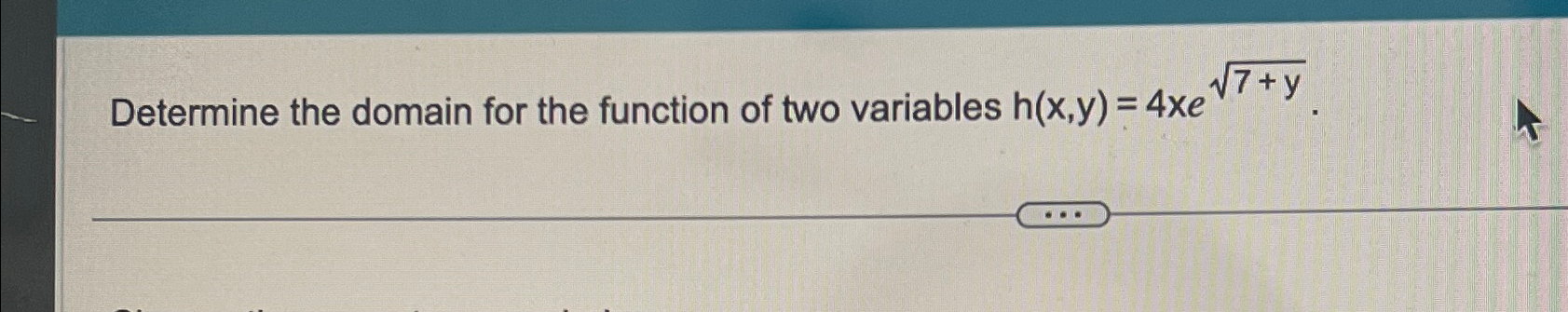 Solved Determine the domain for the function of two | Chegg.com