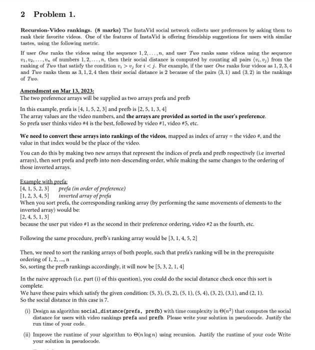 Solved solve part b ( recursive methods with complexity n | Chegg.com