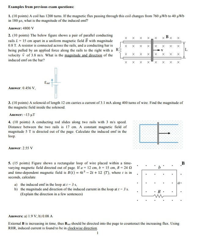 Solved Examples from previous exam questions:(10 ﻿points) ﻿A | Chegg.com