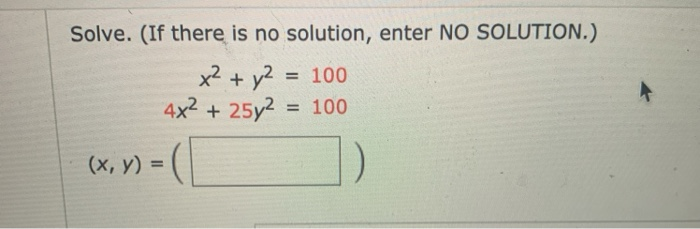 Solved Solve. (If there is no solution, enter NO SOLUTION.) | Chegg.com