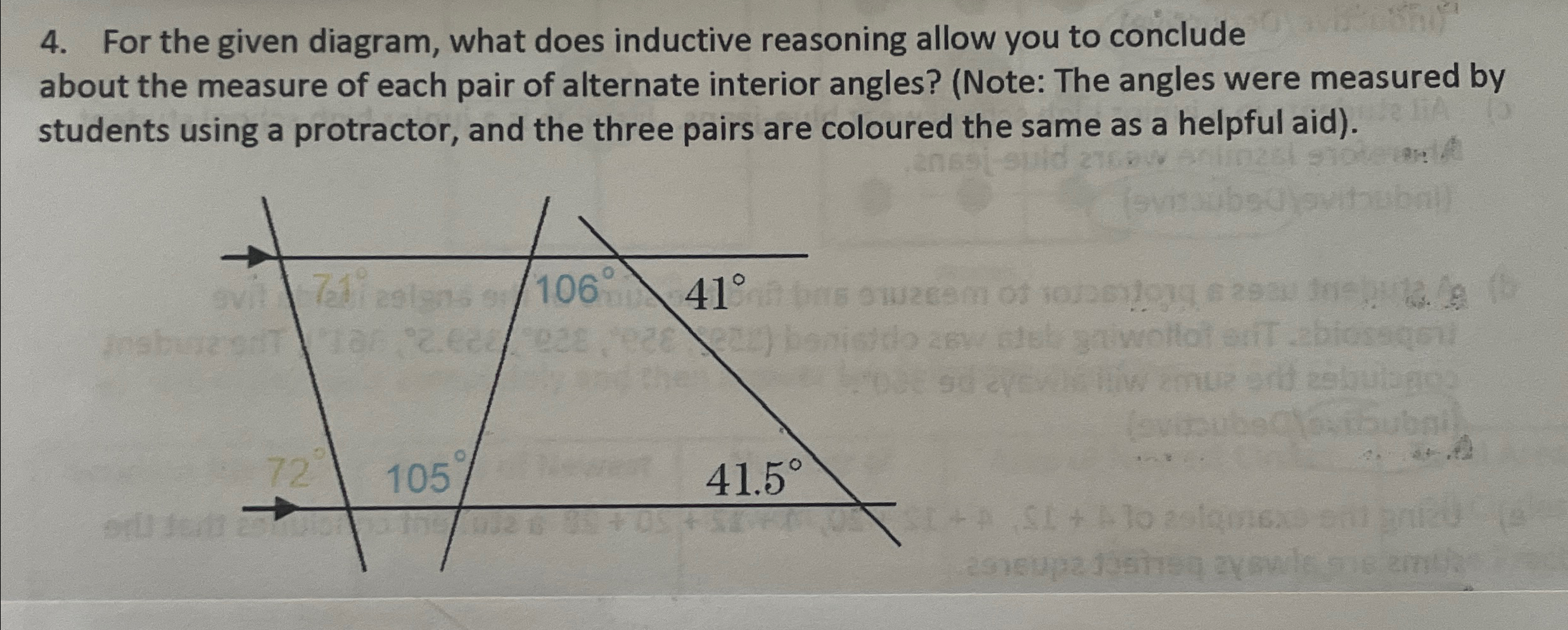 Solved For the given diagram, what does inductive reasoning | Chegg.com
