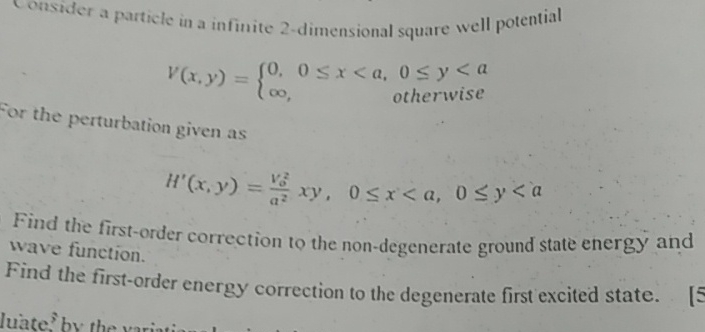 Solved Corsider a particle in a infinite 2-dimensional | Chegg.com