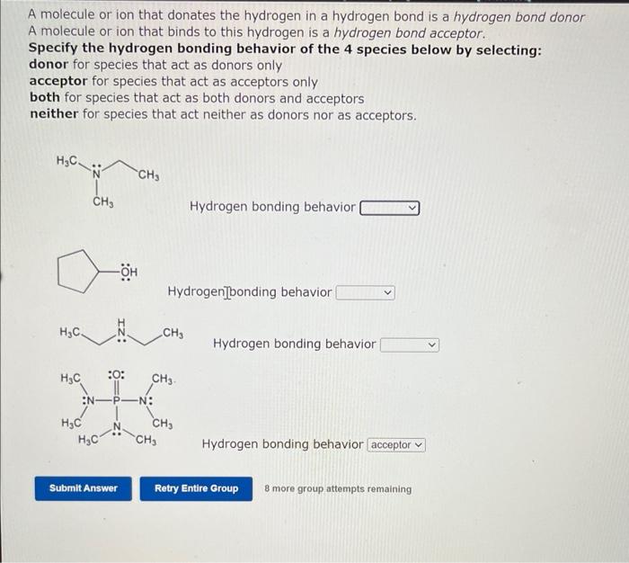 Solved A molecule or ion that donates the hydrogen in a | Chegg.com